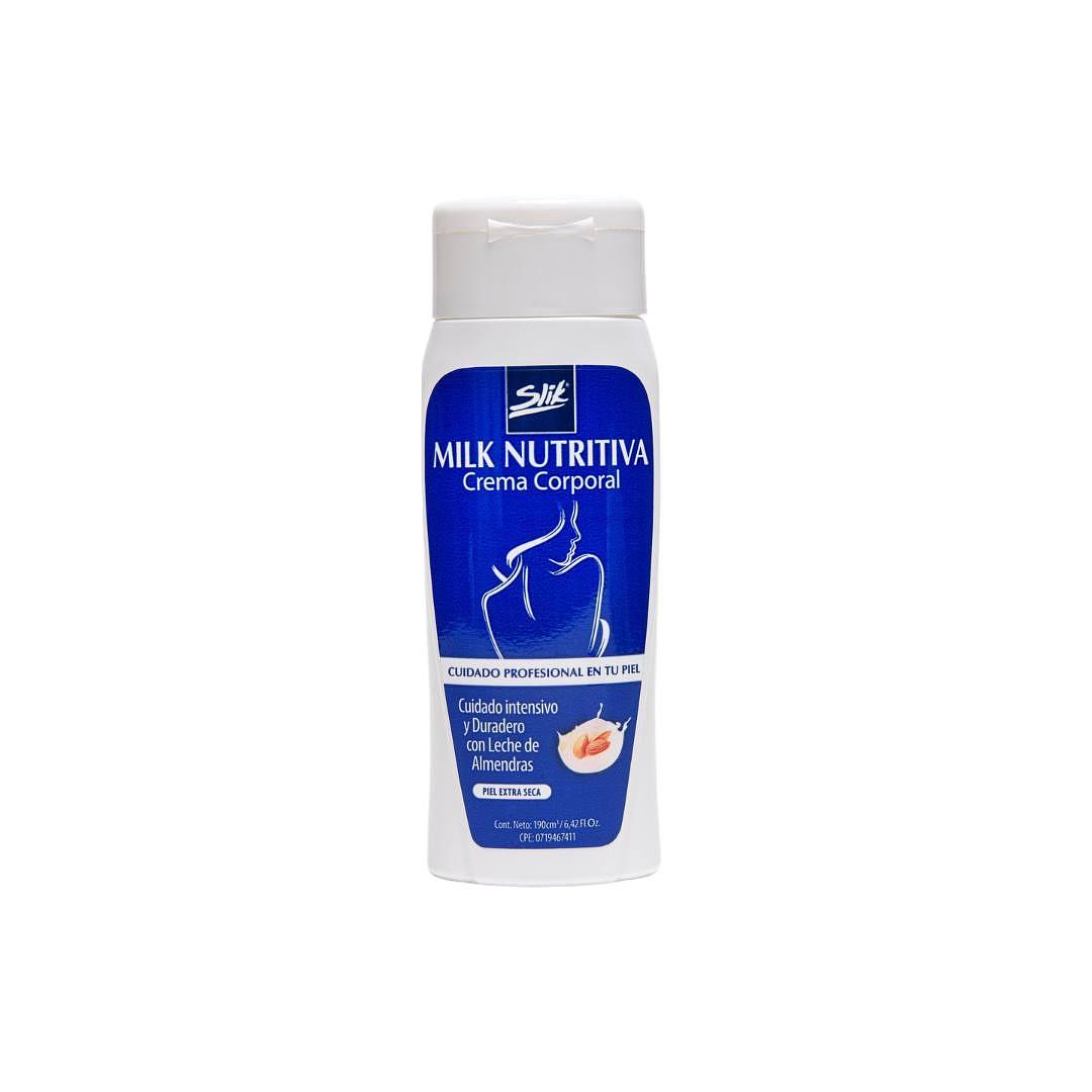 Crema Corporal Milk Nutritiva | 190 cm3 - Piel Hidratada y Suave - Slik ...